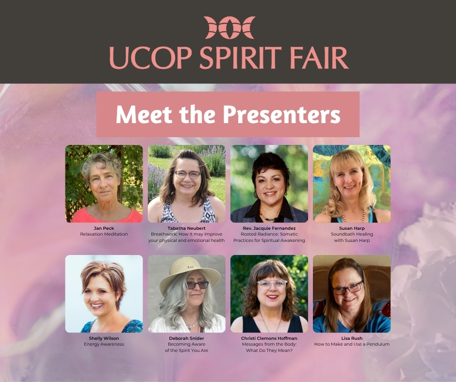 Meet the Presenters at the UCOP Spirit Fair - Unity Church of Overland Park